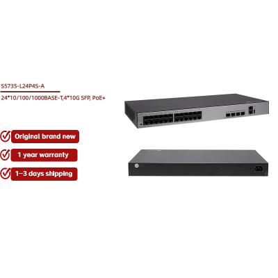 China Brand New Huawei S5735-L24P4S-A Network Switch with 24*10/100/1000BASE-T Ports, 4*10G SFP, and PoE+ Support for sale