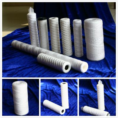 China PP String Wound Filter Cartridges with Ss Core or PP Core for water treatment for sale