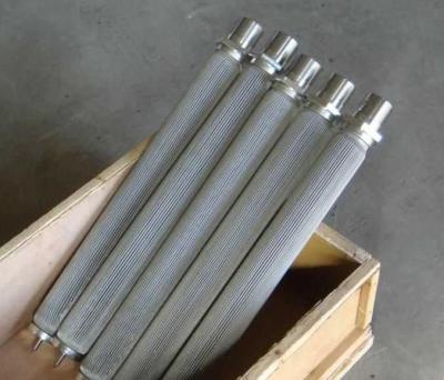 China 316L 1um sintered wire mesh filter for water filtration / SS sintered pleated filter for sale