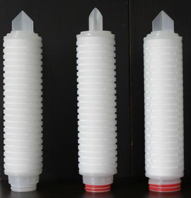 China 10um microporous polypropylene folding filter for water treatmen/ Hydrophobic Ptfe Membrane Media Pleat Filter Carbridge for sale