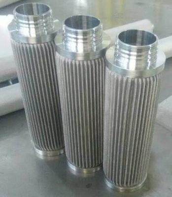 China 1-200 μm Stainless steel sintered pleated filter for high pressure and high porosity for sale