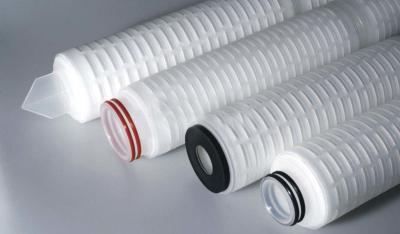 China 5 Micron PTFE Final Micro Water Filters For Beer Industry / PTFE Pleated Membrane Water Air Filter Cartridge for sale