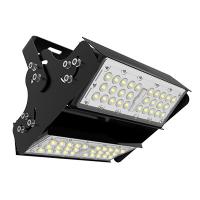 China Black 100W Outdoor LED Stadium Lights Rotatable IK08 Aluminum Housing for sale