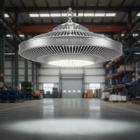 China Heavy Duty Die Cast Aluminum Housing UFO High Bay Light Providing 50000 Hours Lifespan Lighting Solution for Industrial Facilities for sale