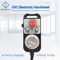 China Makinopc CNC Machine 5V/12V 100PPR Handwheel MPG Handle Manual Pulse Generator with Emergency Stop Button for sale