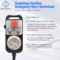 China Makinopc MS Solid Cast Iron Electronic Handwheel 6 Axis 5V 12V 24V 100PPR Emergency Stop Fanuc Syntec  Mitsubishi Systems for sale