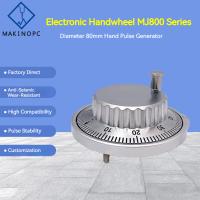 China MJ800 Metal Panel Handy Manual Pulse Generator 80mm Handwheel 25/100PPR 24V Handheld MPG for CNC Machine Tools for sale