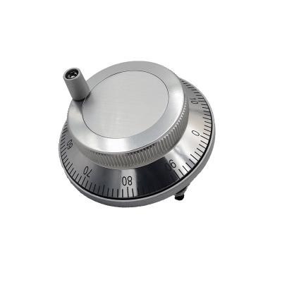 China Panel Type Stainless Steel Solid Manual Pulse Generator MPG Pendant Handwheel 80mm 25/100PPR for Fanuc Mitsubishi CNC Systems for sale