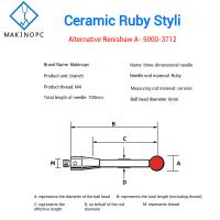 China Renishaw A-5000-3712 M4 Probe Stylus 6mm Special CNC Machine Tool Milling Industry Ruby Ceramic Styli New Condition 3 Months for sale