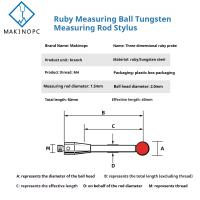 China Renishaw A-5003-4797 Probe Stylus Tungsten Steel Ruby CNC Probing Styli M4 Thread for Industrial Milling Machine Use for sale