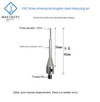 China Renishaw 3D Coordinate Measuring Probe Head CNC M4 Thread Tungsten Steel Flat Top Stylus Needle Machine Tools Accessory 0.5kg for sale