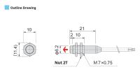 China Makinopc 2 Wires Magnetic Inductive Sensor NPN Nc Style 24v Proximity Sensor Switch 2.5-3.5mT Inductive Proximity Sensors for sale