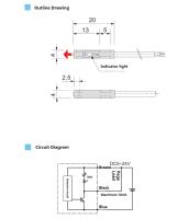 China Non-contact Magnetic Type Proximity Sensor with NPN Output 3-4mT Magnetic Sensitivity for Automation Equipment Safety Testing for sale