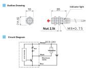 China M8 Easily Mounted Magnet Detection S/N Pole Magnetic Proximity Sensor 15mA for Smart Automation and Process Control Markets for sale