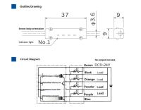 China 24v 12mA Output Current NPN Normally Open Accessory for Sensor Wire Attachment Indicator ZCC-04 for sale