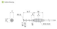 China High Precision 0.001mm Small CNC Machine Sensor Contact Type Measuring Long Handle Probe Automatic Sensing Part ZTSN6 for sale