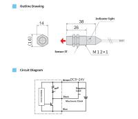 China IP67 Protection Class CNC Machinery Normally Open Magnetic Proximity Sensor Switch With M12 Screws ZPS023H for sale
