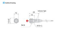 China ZPS024 IP67 Rated DC5-24V Magnetic Proximity Sensor Digital Transducer Switch with S/N Pole Wires for sale
