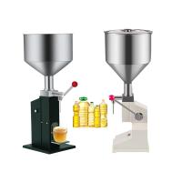 China For A03 Manual Cosmetic Liquid Piston Lip Gloss Machine 5-50ml Range 1000BPH 200BPH 304SS 10L Plastic Bottles Oil/Paste/Glass for sale