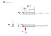 China ZPSC008R Cylinder Proximity Sensor Magnetic Detection Transducer Downward SN Pole DC 5-24v 12mA Output for sale