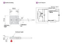 China Highly Accurate Pneumatic Cylinder Sensor With Red Indicator Light and IP67 Protection Rating ZPSC0092 for sale