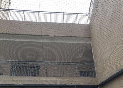 China Flexible Inox stainless steel wire rope mesh webnet with ferrules grid 2.0 Mm Wire 50*50mm Hole for sale