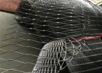 China Flexible Inox stainless steel wire rope mesh webnet with ferrules grid 2.0 Mm Wire 50*50mm Hole for sale