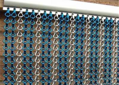 China Aluminium Flying Insect Bug Chain Link Door Screen 100x200cm for sale
