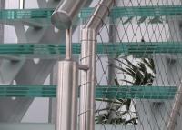 China Customized SUS 316 Ferrule Type Stainless Steel Wire Rope Mesh For Stairs Railing Mesh 2.0 Mm Wire 50*50 Mm Hole for sale