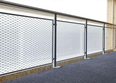 China 25*25mm Balustrade Infill Stainless Steel Knotted Rope Mesh Flexible for sale