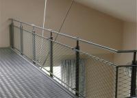 China Balcony 1.2mm Stainless Steel Rope Mesh Netting 300x300mm Hole for sale