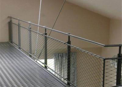 China Balcony 1.2mm Stainless Steel Rope Mesh Netting 300x300mm Hole for sale