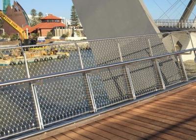 China Stainless Steel Fall Protection Safety Netting For Bridge 3.0 MM 60x60 MM Hole for sale