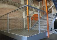 China Excellent Flexibility Buckle Stair Mesh SS304 2.0 MM Wire 50x50 MM Hole for sale