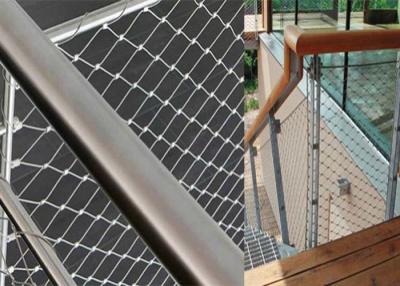 China 0.5m-30m Flexible Stainless Steel Cable Mesh Netting For Stairs rustproof for sale