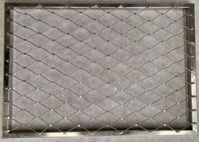 China 0.5-30meter Fall Prevention Balustrade Cable Mesh With Frame 2.0mm Wire for sale