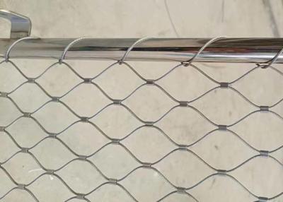 China SS304 Rope Cable Mesh With Frame Customized For Boundary Wall for sale