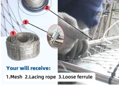 China 1.2mm-6.0mm Wire Rope Mesh Size 1m X 30m Or Customized for sale