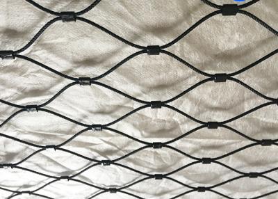 China 25x25mm Black Oxide Wire Rope Stainless Steel Safety Netting Customized 2.0 Mm for sale