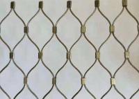 China 316 Stainless Steel Woven Ferrule Wire Rope Mesh For Zoo Bird for sale