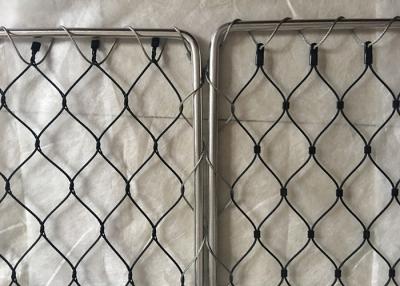 China Class 1.4401 X Tend Cable Mesh , AISI316 Flexible SS Rhombus Wire Rope Mesh for sale