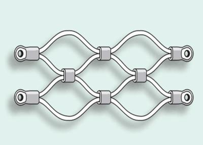 China Pliable Seamless Webnet Stainless Steel Mesh Ferruled Class 1.4401 High Grade for sale