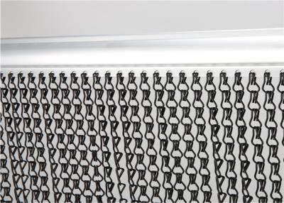 China Hanging Glossy Chain Link Curtain , Decorative Insect Door Screen Aluminium Curtain for sale