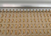 China Gold Color Chain Link Curtain Anodized Aluminum Decoration For Doors for sale