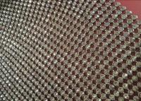 China Gunmetal Crystal Rhinestone Metal Sequin Fabric Decoration Cloth CE Approved for sale