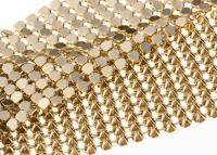 China Aluminum 4MM Gold Sequin Fabric Flexible Table Cloth Shrink - Proof for sale