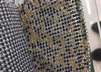 China Multi Color Glitter Sequin Mesh Fabric with 3x3mm 6x6mm 8x8mm Glass Rhinestone for Clothing and Garment for sale