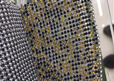 China Multi Color Glitter Sequin Mesh Fabric with 3x3mm 6x6mm 8x8mm Glass Rhinestone for Clothing and Garment for sale