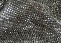 China Sparkly Sequin Aluminum Mesh Fabric  Flake Jointed For Garment for sale