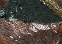China Elegant Sequin Mesh Fabric , Aluminum Flakes Connection Metal Mesh Fabric for sale